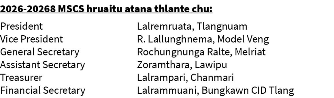 Thalai - Mizo Song Composer Society Rising Day hmang