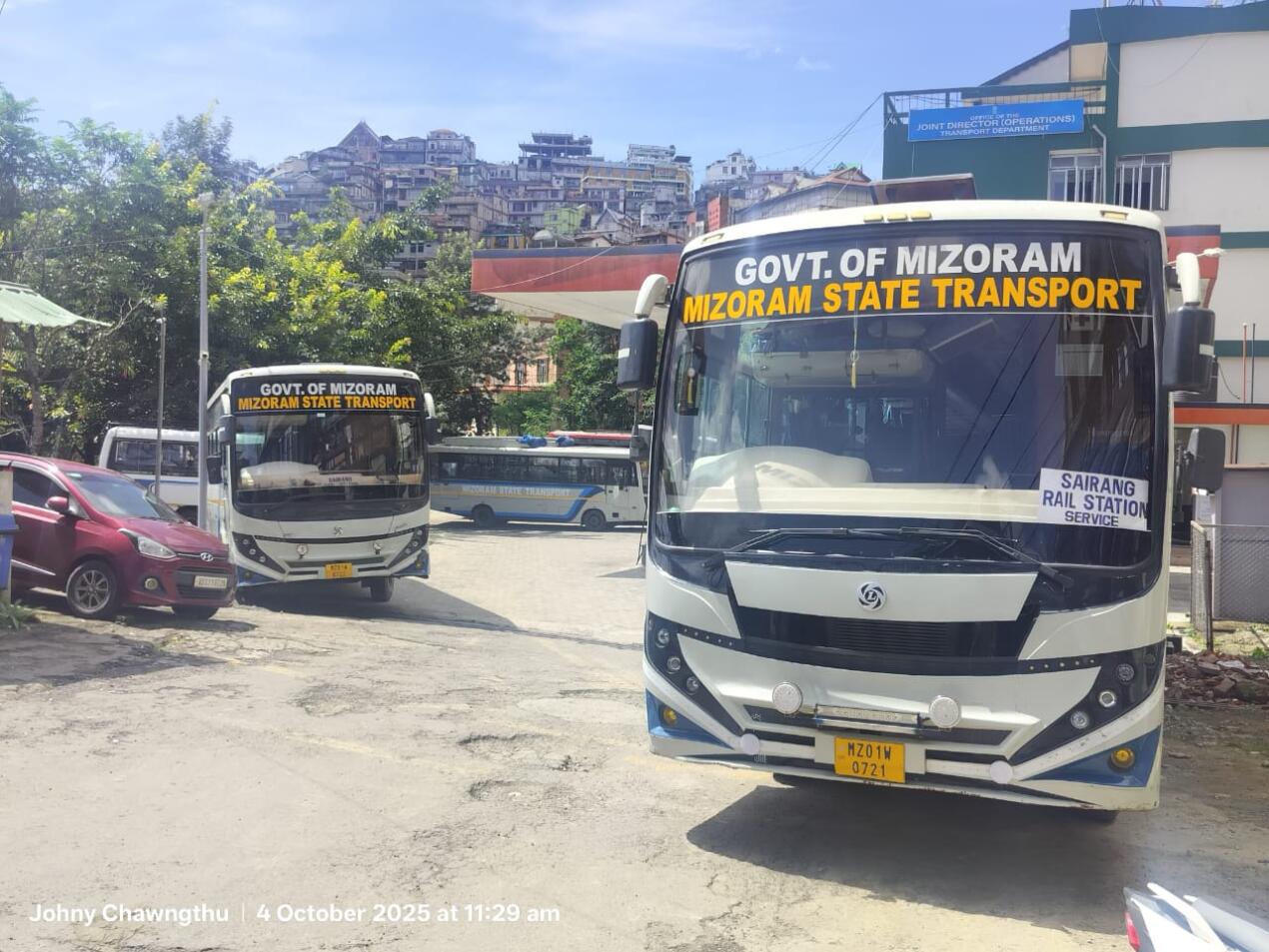 Tualchhung - Aizawl leh Sairang rel chawlhhmun inkara MST bus tlân ...