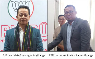 Tualchhung - ZPM leh BJP candidate-te'n nomination paper an thehlut